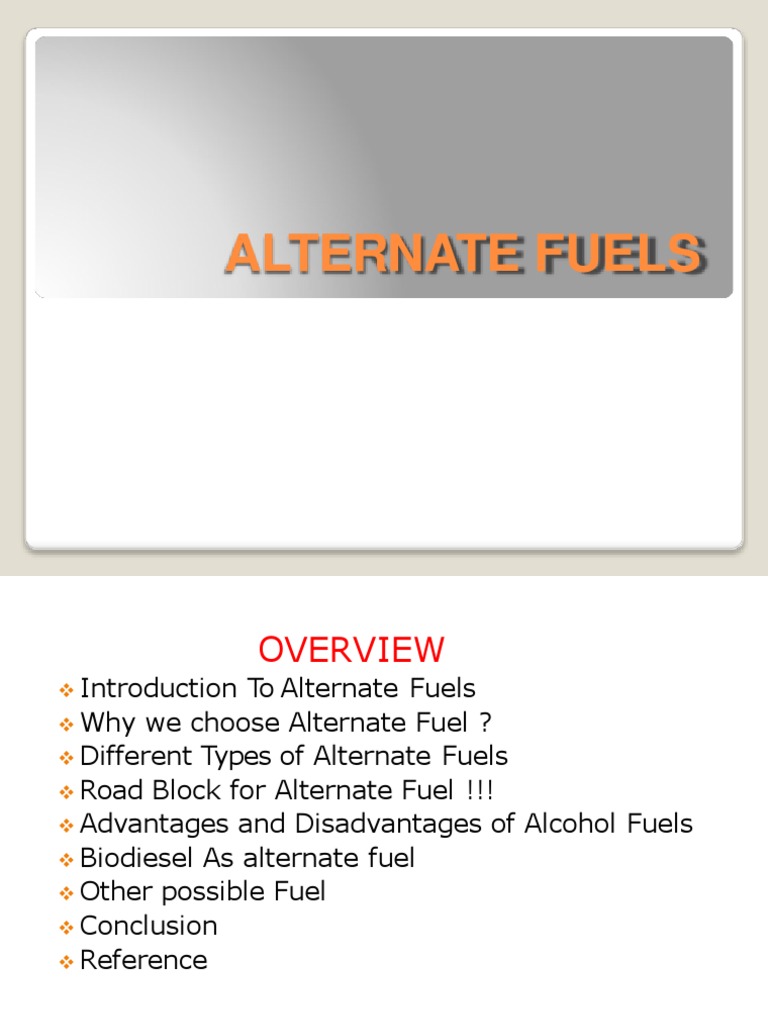 Alternate Fuels | PDF | Biodiesel | Alternative Fuel