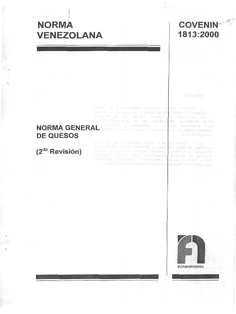 1813-00 Covenin Quesos | PDF