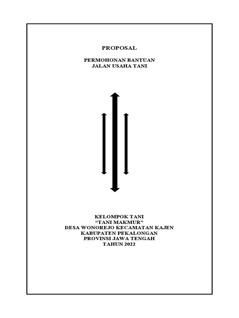 Proposal Jalan Usaha Tani Tani Makmur | PDF