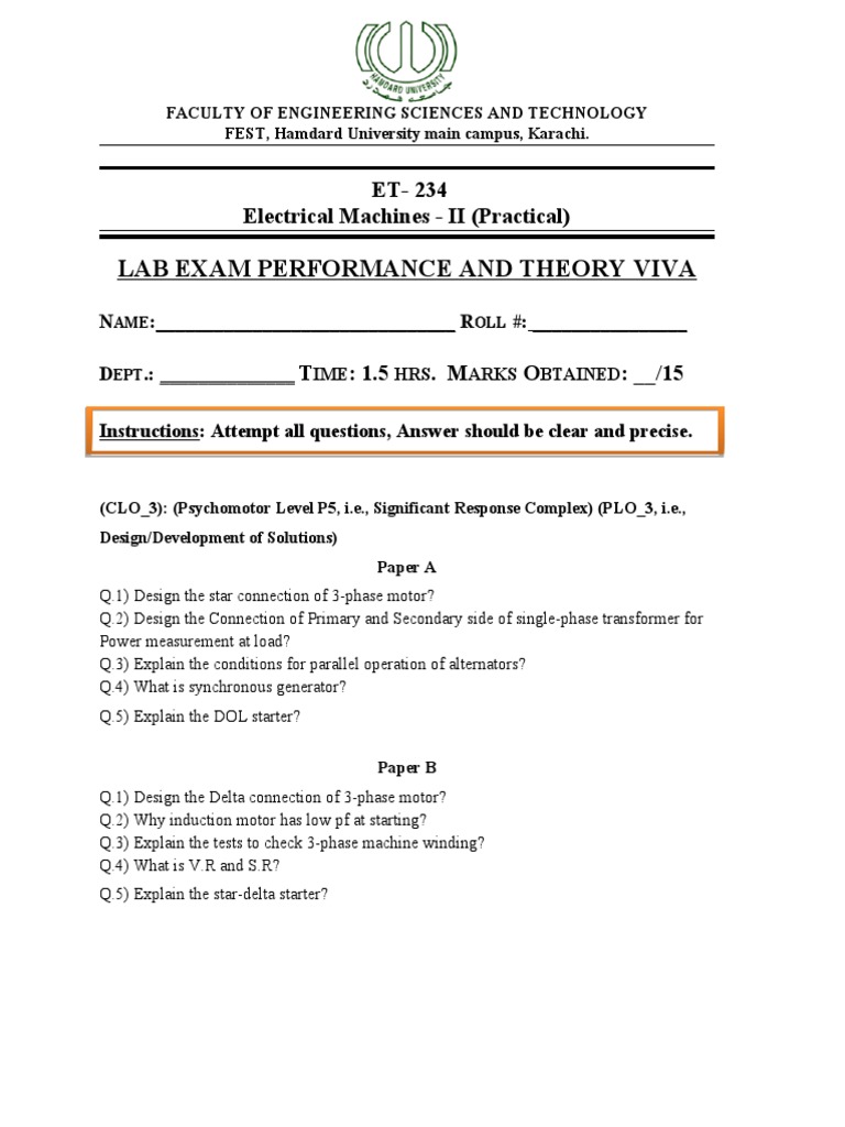 Lab Final Exam | PDF