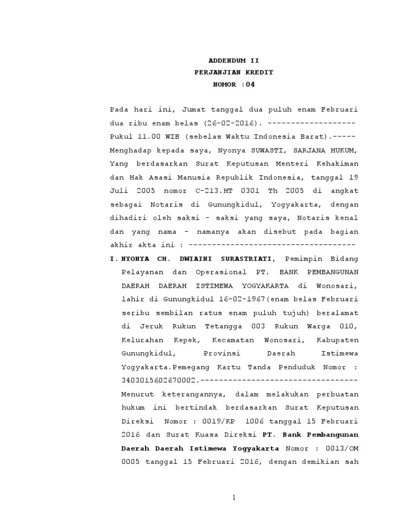 Adendum RETNO ETY 2016 | PDF