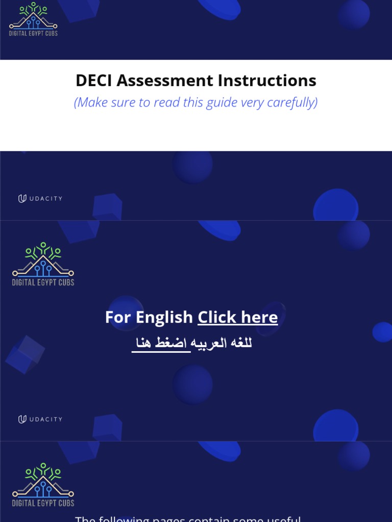 DECI Assessment Instructions | PDF | Multiple Choice | Computing