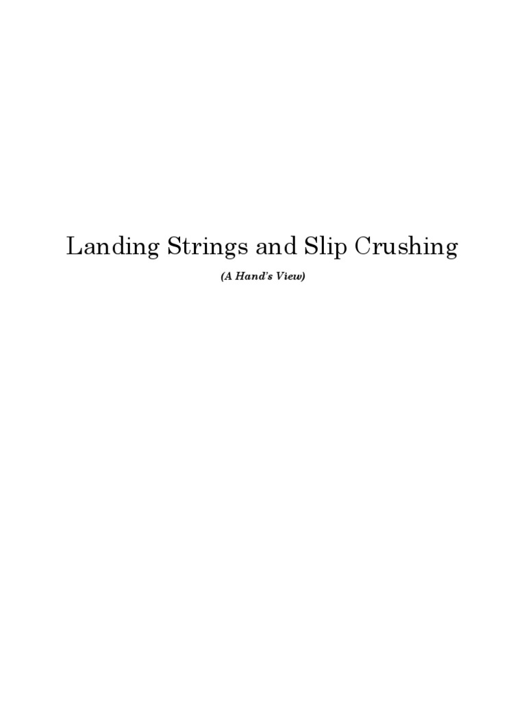 Landing String vs. Drill String Guide | PDF