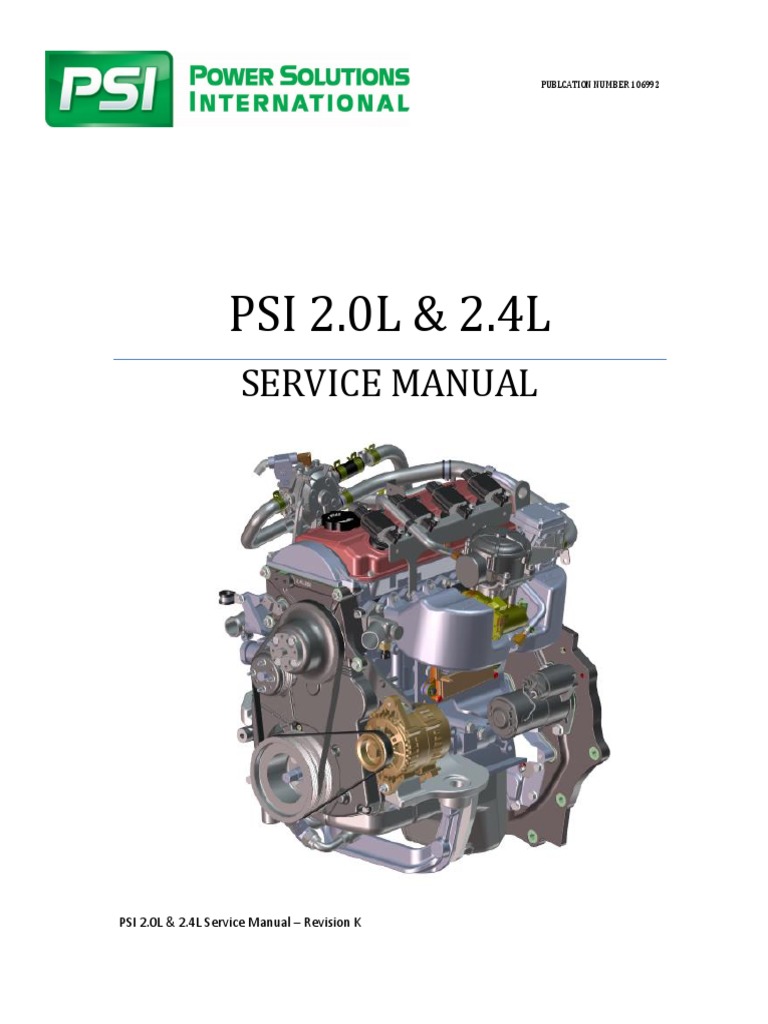 PSI 2.0L 2.4L Service Manual 106992 Revision K 2 | PDF