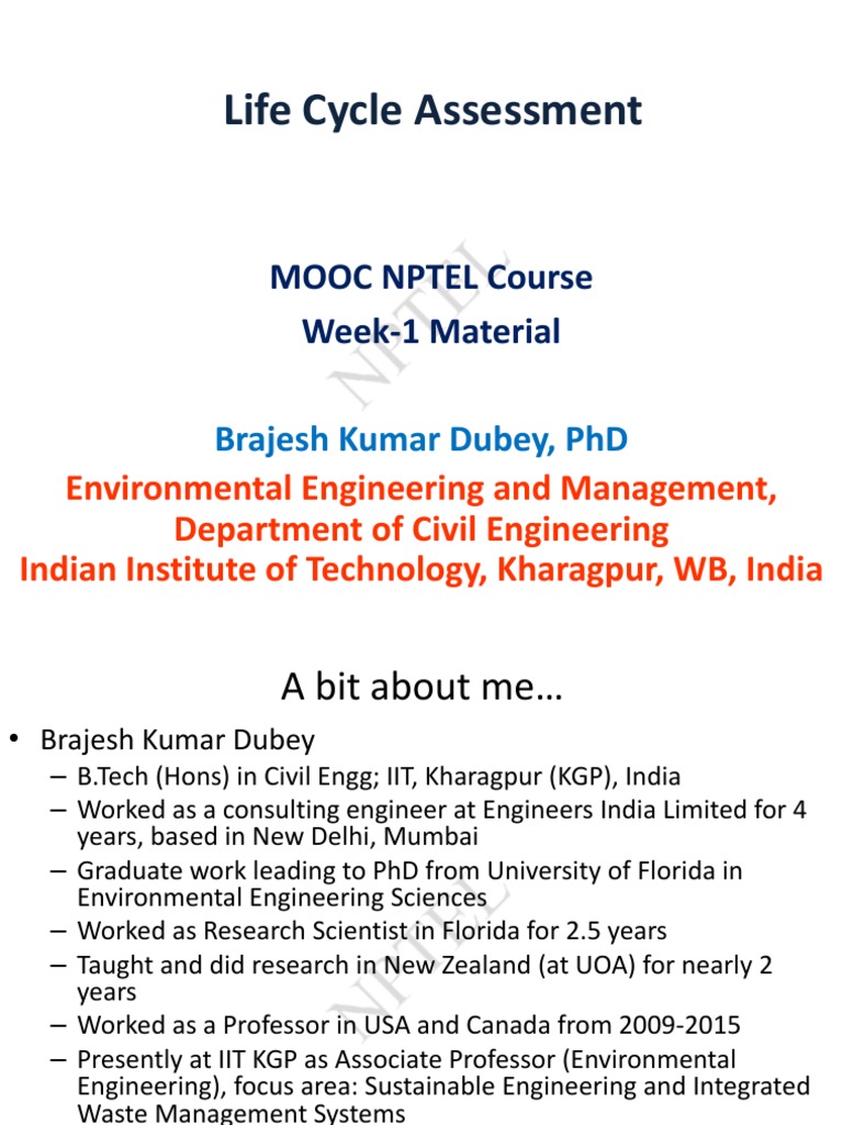 Week-1 Modules For LCA MOOC Course (WATERMARK) | PDF