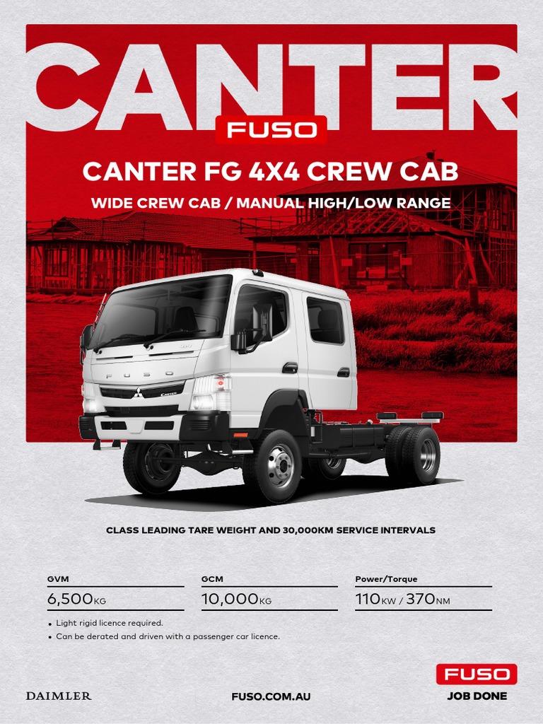 Canter FG 4x4 Wide Crew Cab B | PDF | Truck | Axle