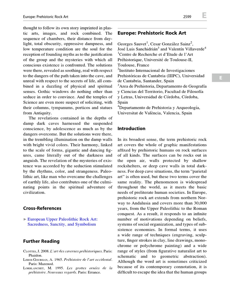 Prehistoric Rock Art in Europe | PDF | Rock Art | Paleolithic