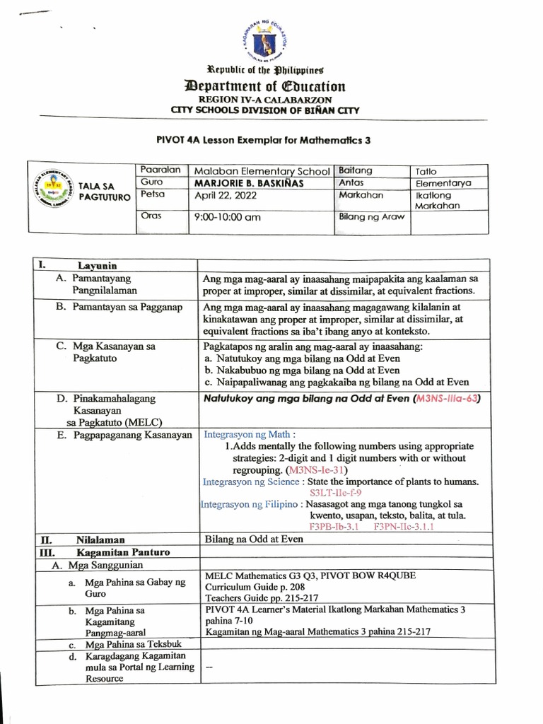 First COT 2021-2022 | PDF