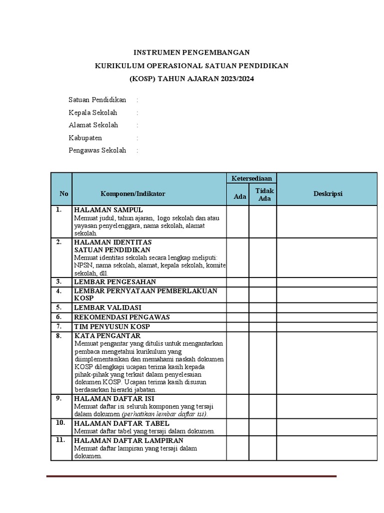 Instrumen Kosp SMP 2023 | PDF