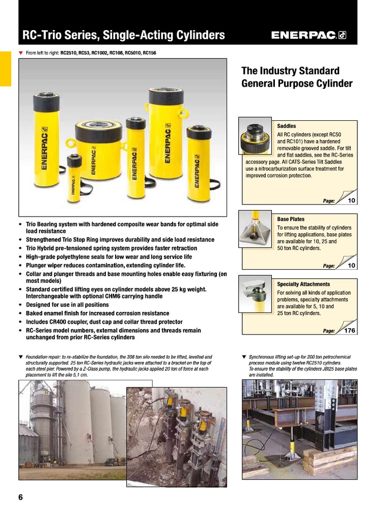 Cylinder RC Series - Enerpac | PDF