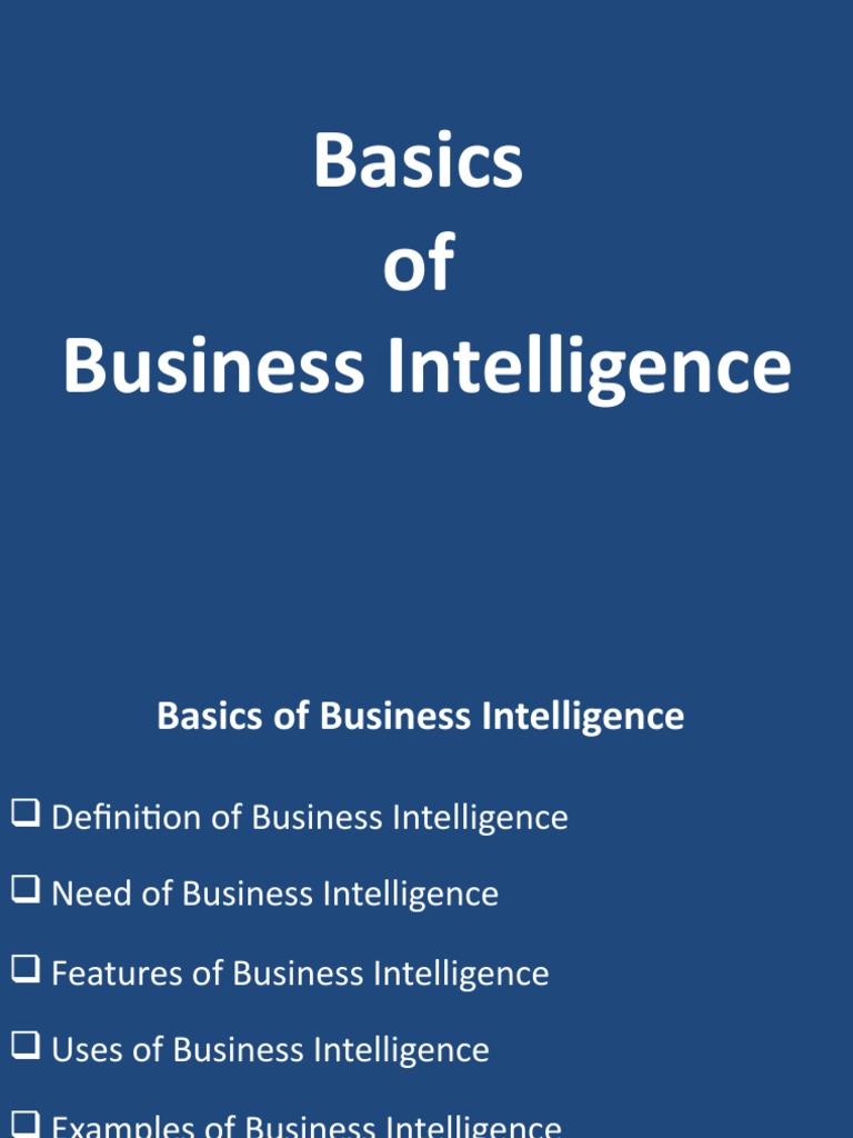 Business Intelligence | PDF | Business Intelligence | Data Warehouse
