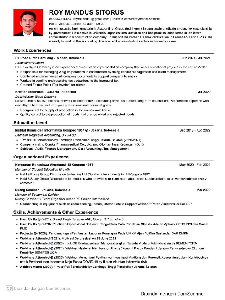 CV Roy Mandus Sitorus Full-1 | PDF