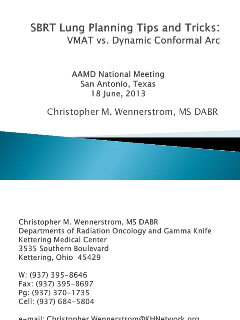 SBRT Pulmon Presentacion - TIPs and Tricks | PDF | Radiation Therapy ...