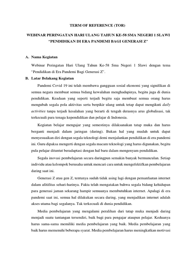 Webinar Pendidikan Gen Z | PDF