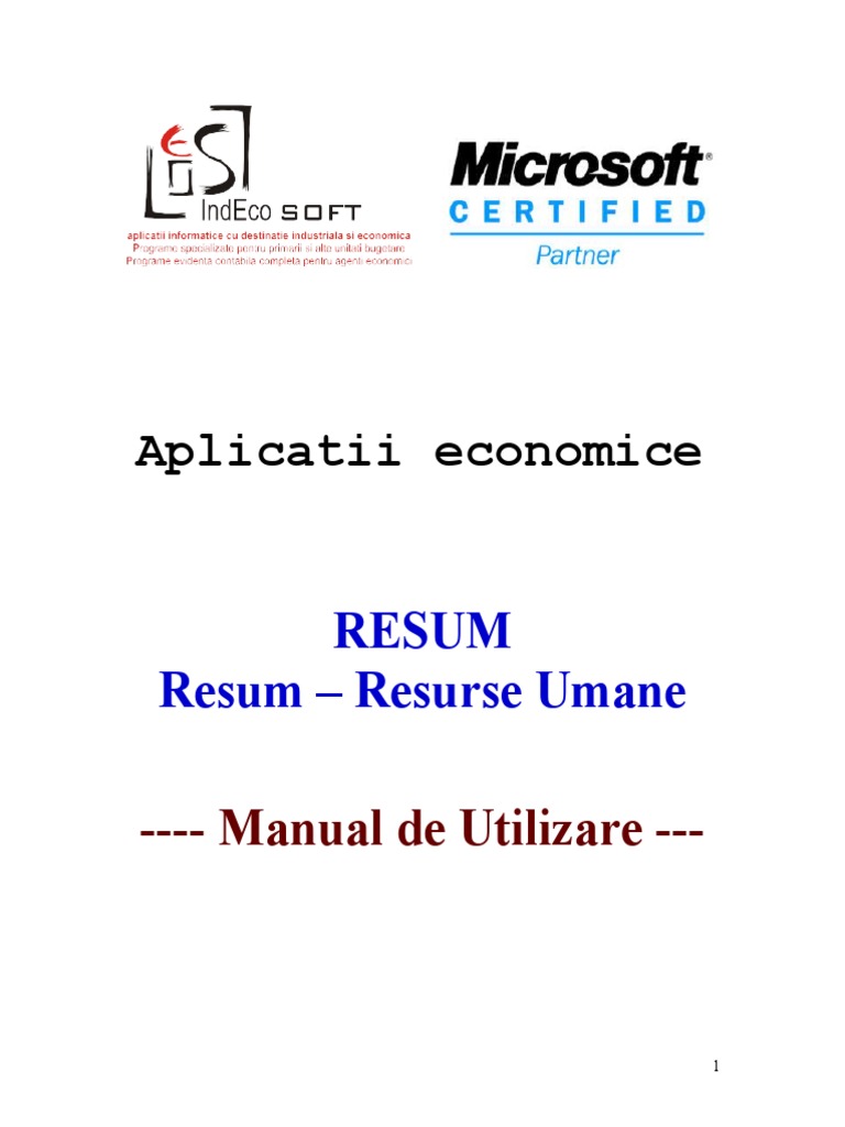 Manual de Utilizare Resum | PDF