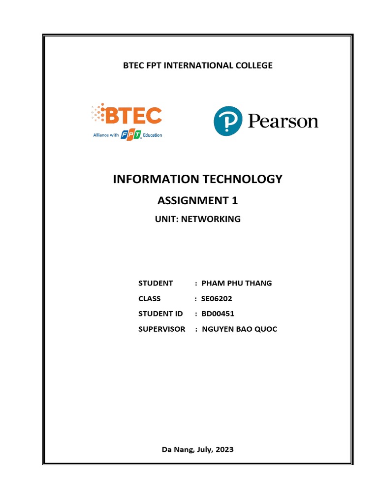 ASM2 Networking Outline | PDF