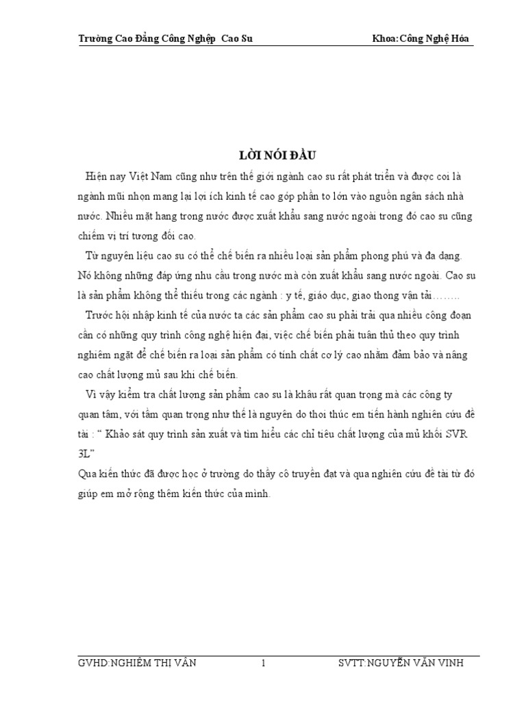 (123doc) - Khao-Sat-Quy-Trinh-San-Xuat-Va-Tim-Hieu-Cac-Chi-Tieu-Chat-Luong-Cua-Mu-Khoi-Svr-3l | PDF