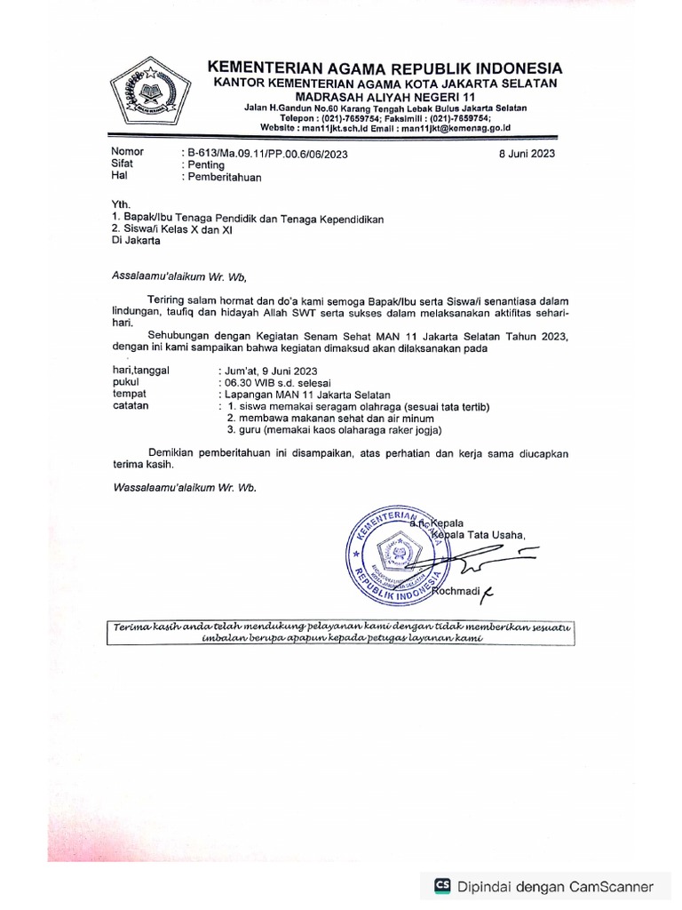 Undangan Senam Sehat | PDF