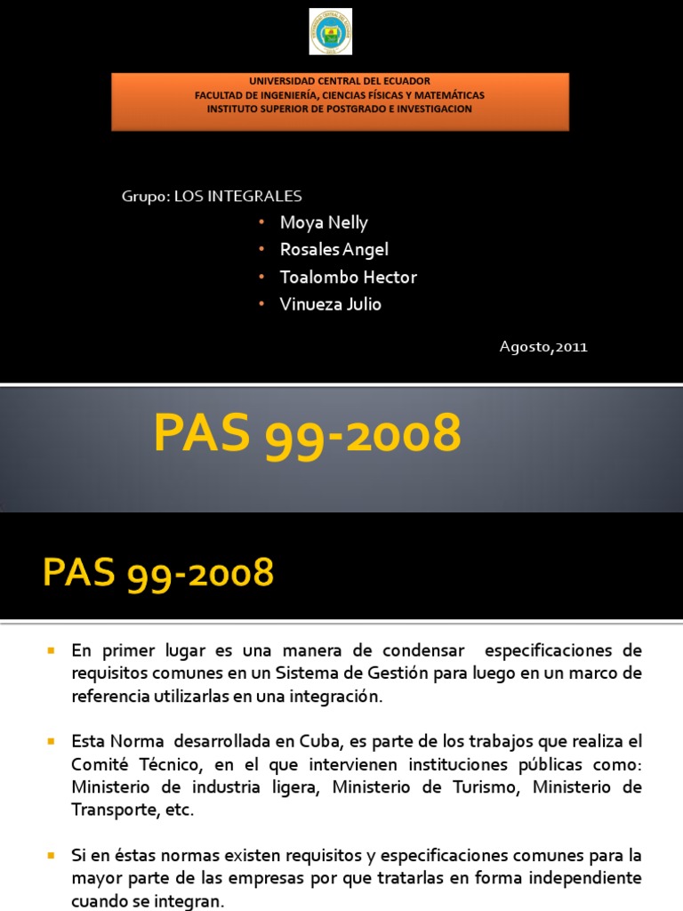 Pas 99-2008 | PDF | Integral | Planificación