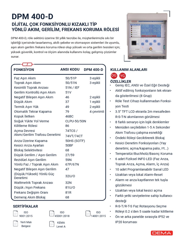 Dema DPM400-D | PDF