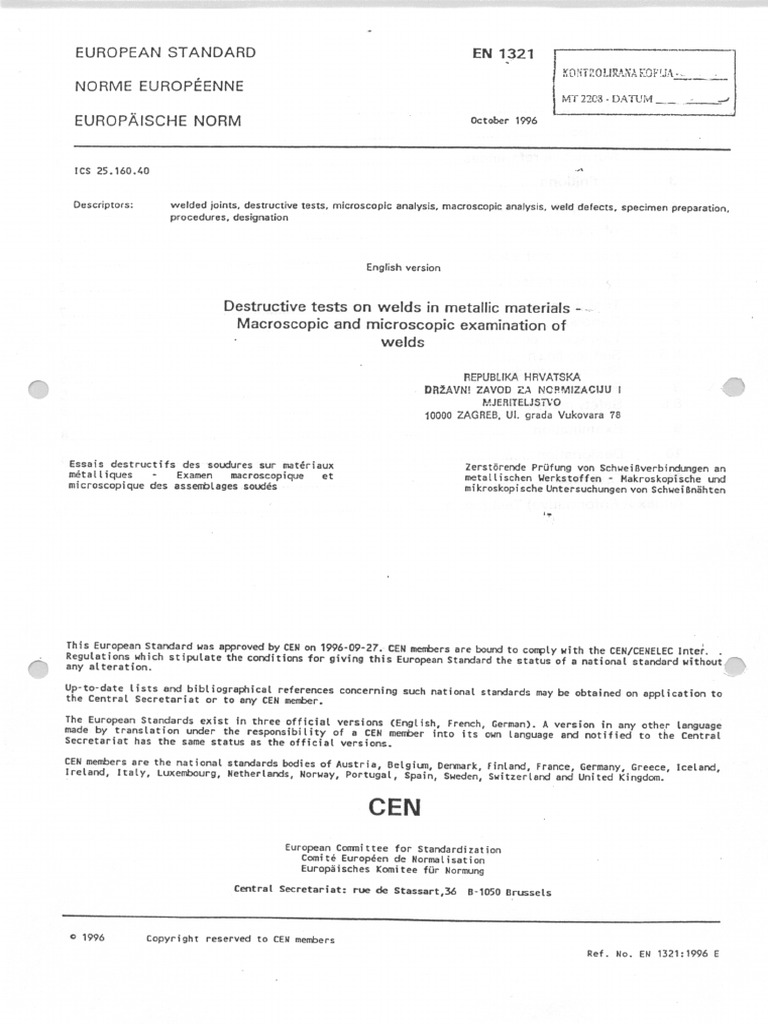 1321 Makro I Mikro Ispitivanje Zavara | PDF