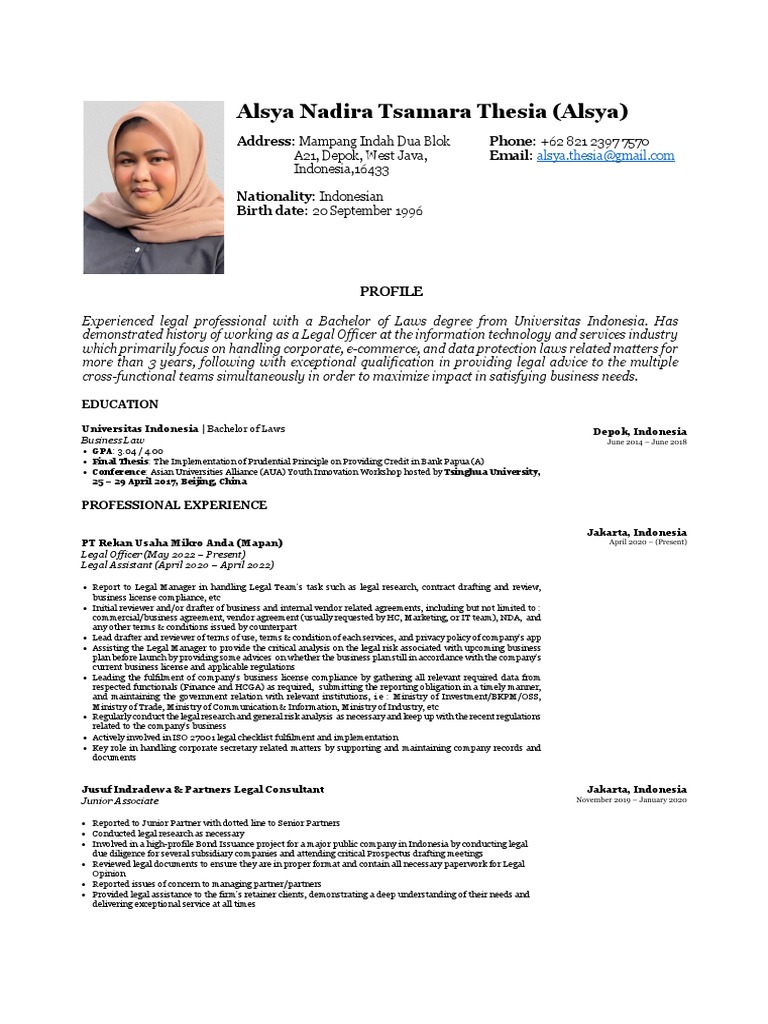 CV - Thesis | PDF