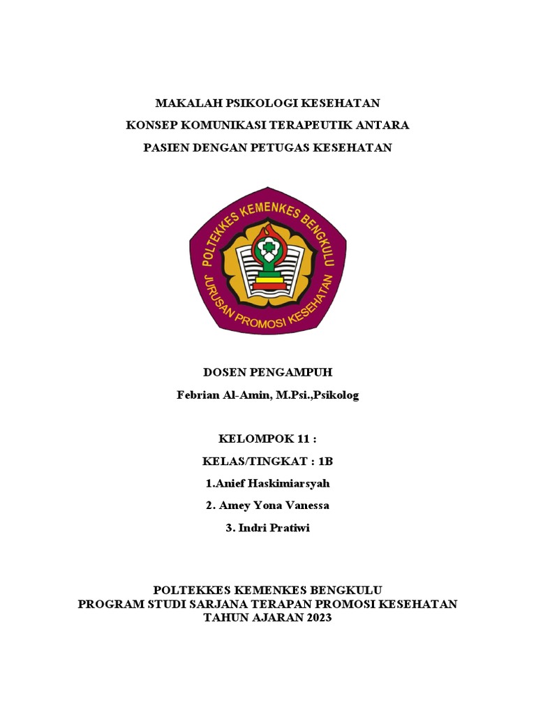Makalah Psikologi Kesehatan Kel 11 | PDF