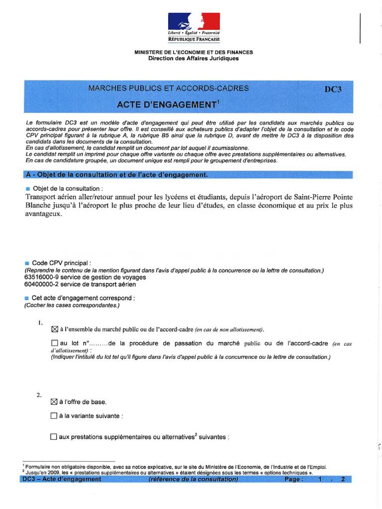 Acte D Engagement Pdf