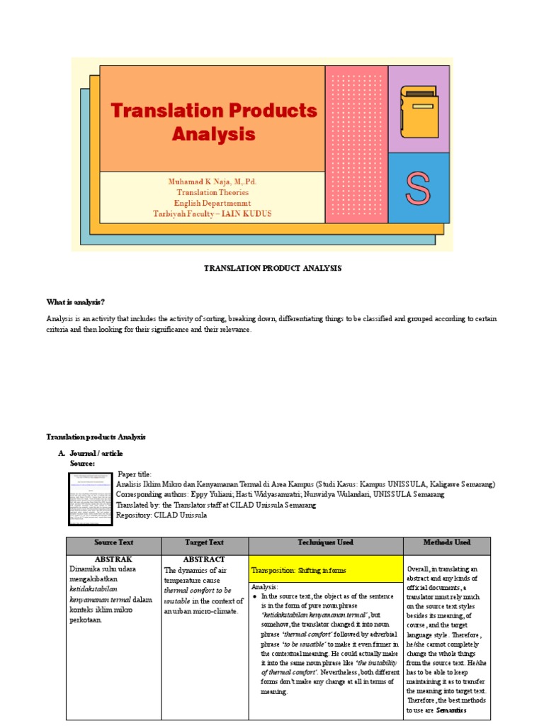 Chapter 11 Translation Product Analysis | PDF