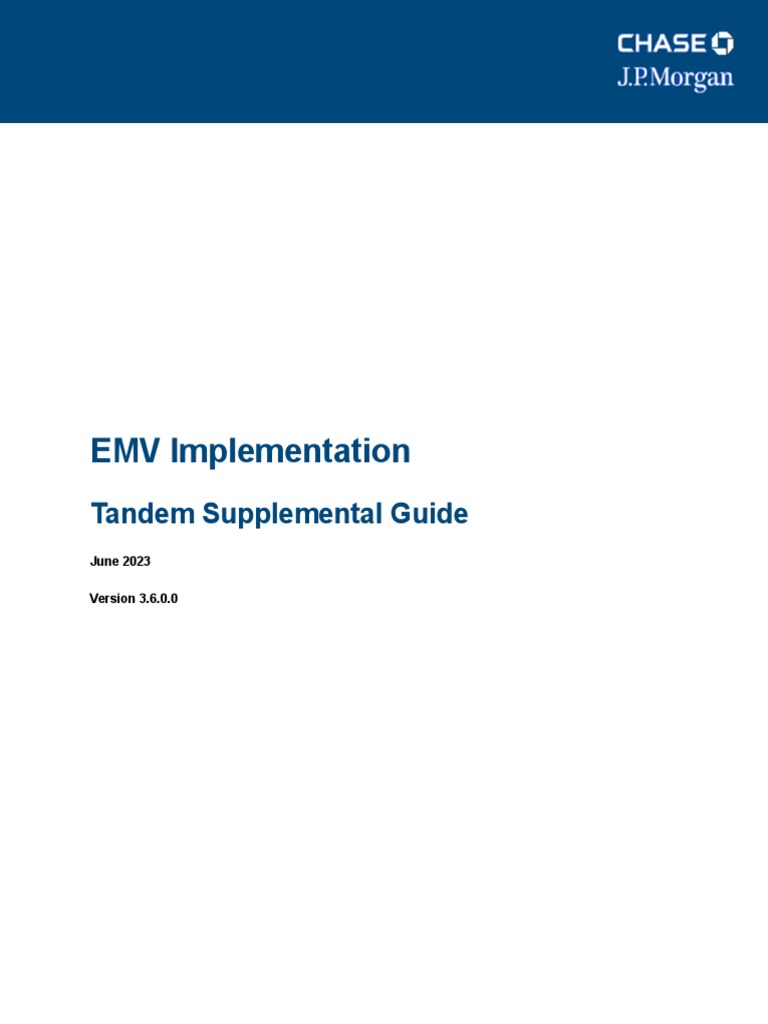 EMV Implementation Tandem Supplemental Guide | PDF