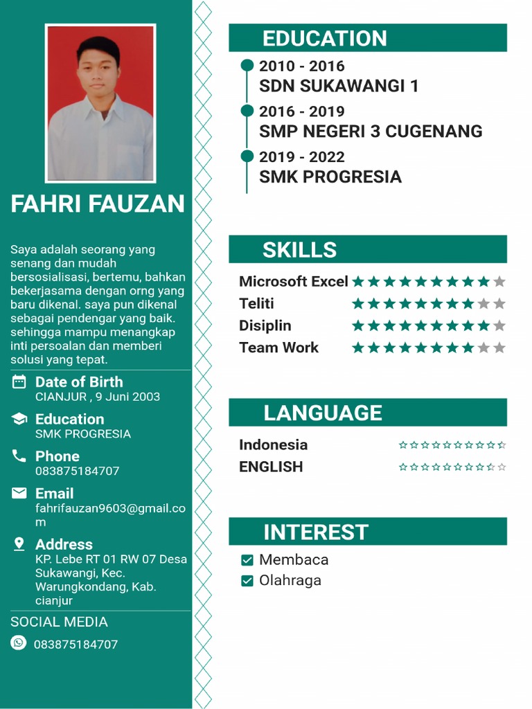 CV FAHRI Fauzan | PDF