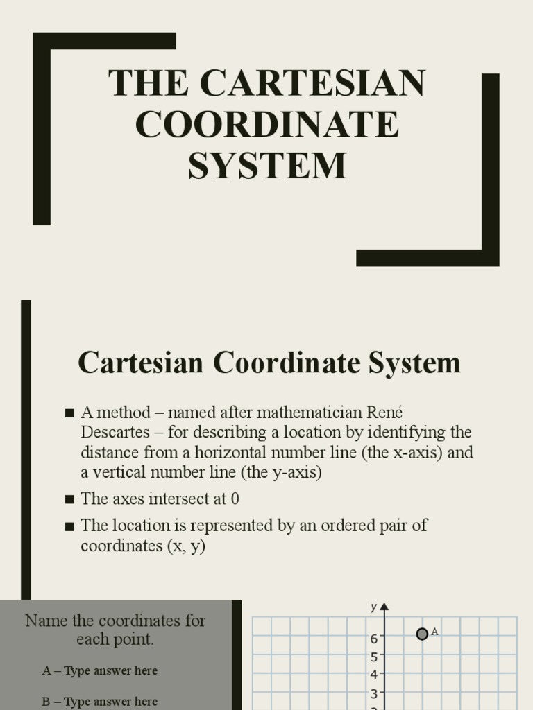 The Cartesian Coordinate System | Download Free PDF | Cartesian ...