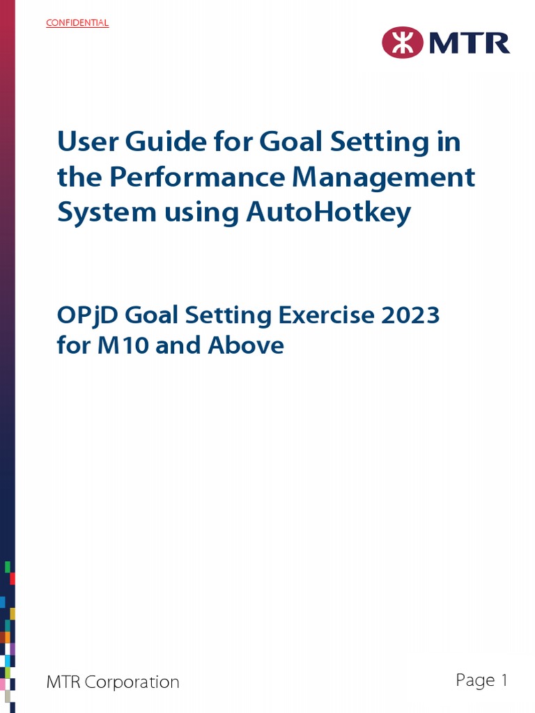 Guide For Goal Setting Using Autohotkey Pdf Computer Science 0249