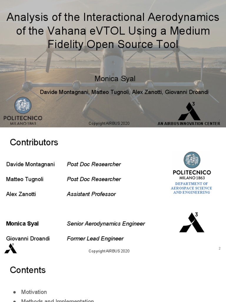 Analysis of The Interactional Aerodynamics of The Vahana eVTOL Using A Medium Fidelity Open ...