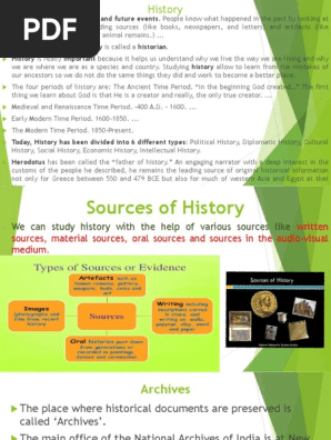 Different Sources Of History