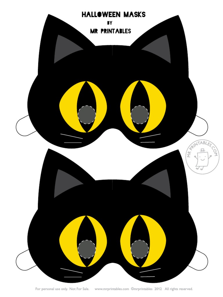 Mrprintables Printable Mask Halloween Cat | PDF