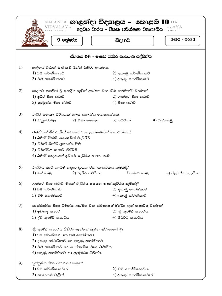 Grade 9 Science Unit 6 Overview | PDF