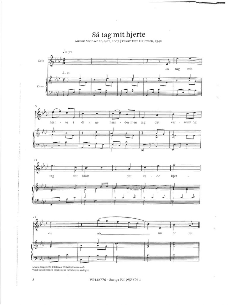 Så Tag Mit Hjerte | PDF