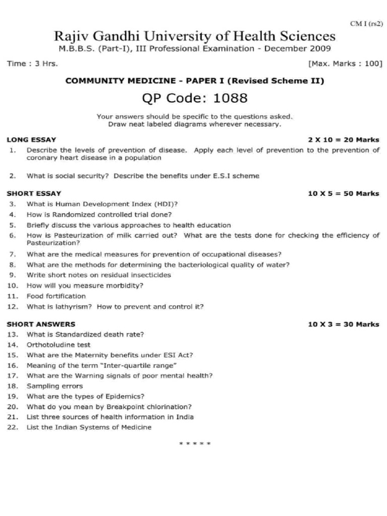 PSM Question Papers | PDF