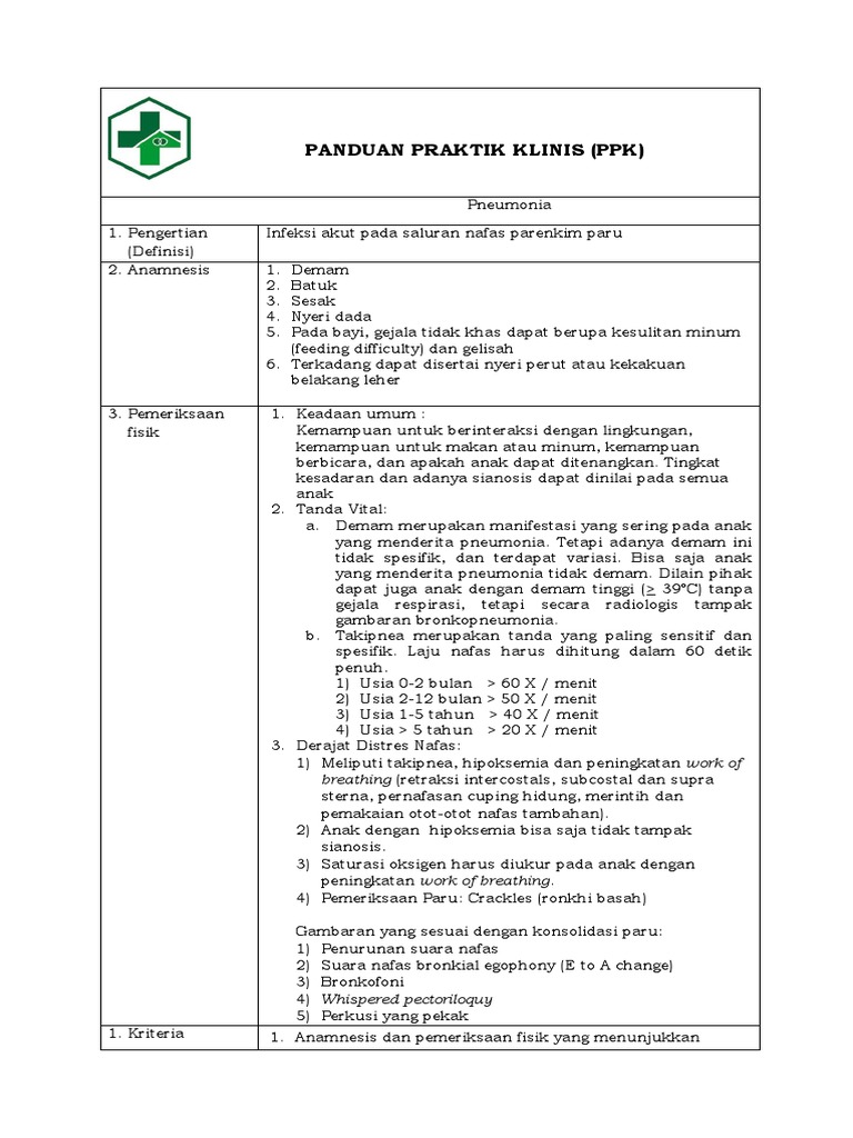PPK Pneumonia | PDF