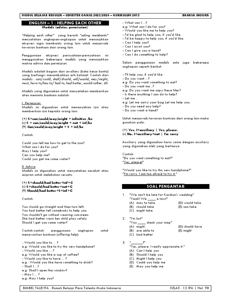 Modul 23-24 (English) - 12 Ipa - (K13) | PDF | Moon | Planetary Mass ...