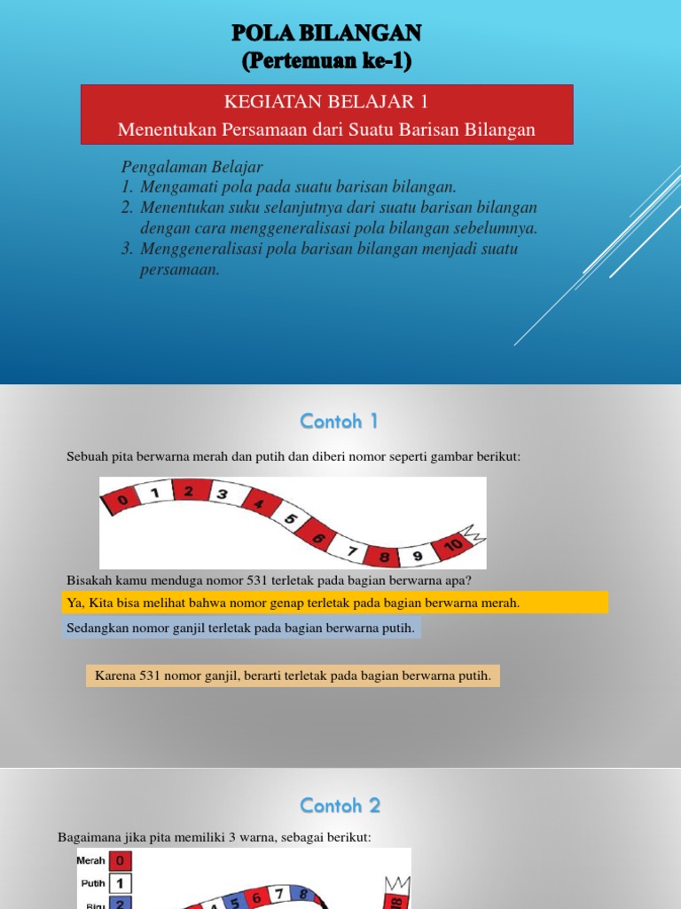 Materi Pola Bilangan 1 | PDF