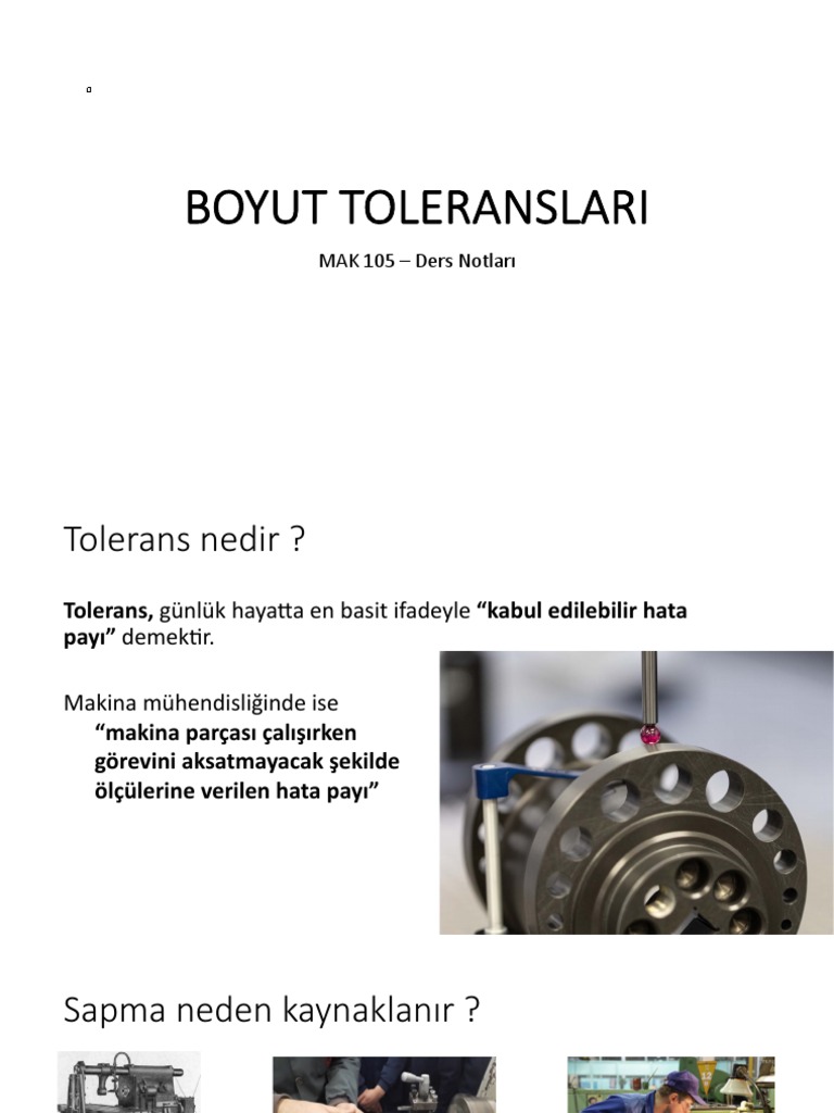 Sunum - Boyut Toleransları | PDF