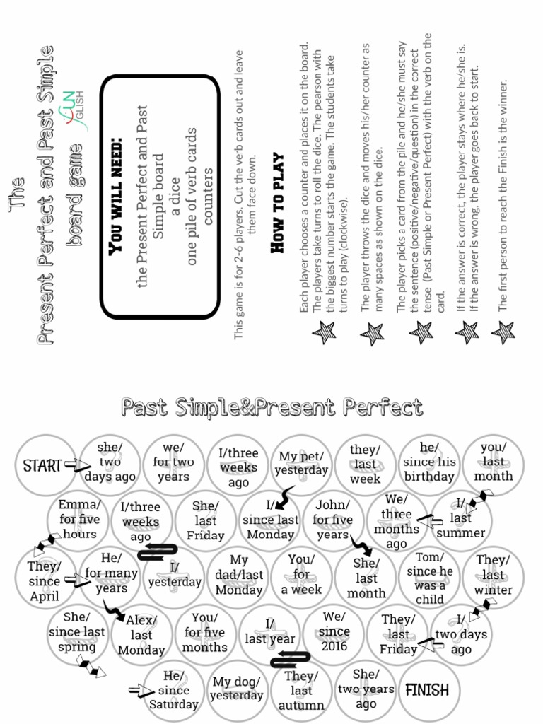 Gra Językowa: Gramatyka - Present Perfect & Past Simple | PDF Gra Językowa: Gramatyka - Present Perfect & Past Simple | PDF