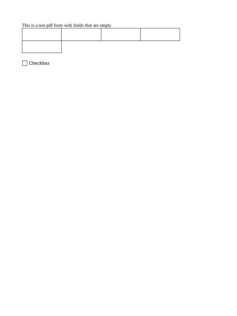 Empty Test PDF Form with Fields | PDF