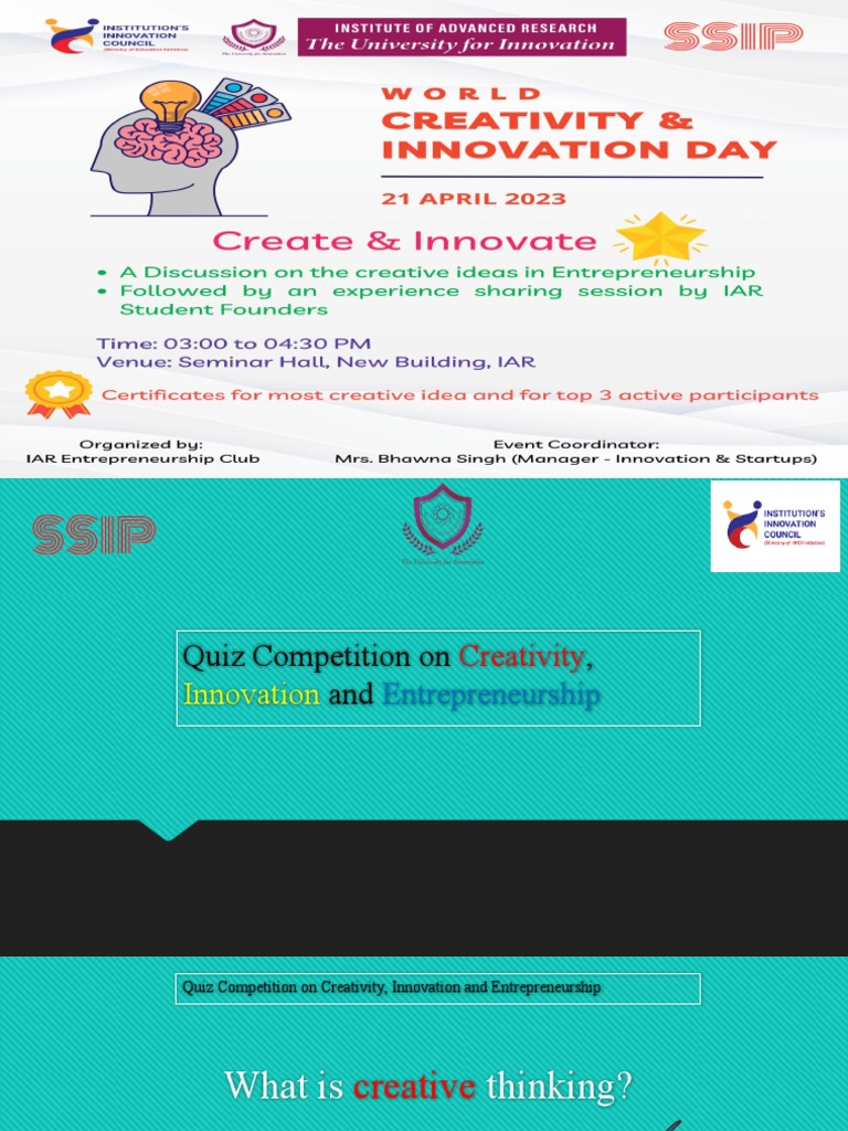 Quiz Innovation | PDF | Startup Company | Small Business & Entrepreneurs