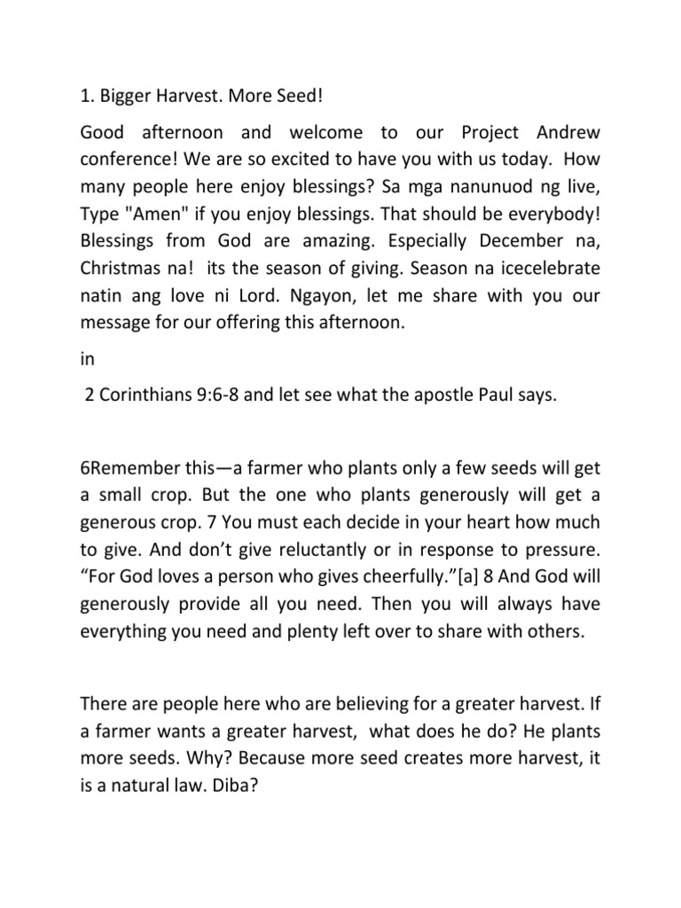 Ralph Offering Project Andrew | PDF