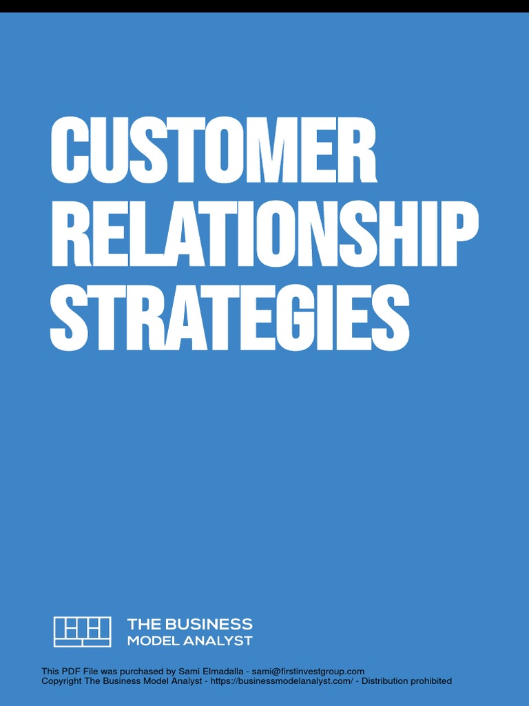 Customer Relationship Strategies 83cvax | PDF | Customer Relationship ...