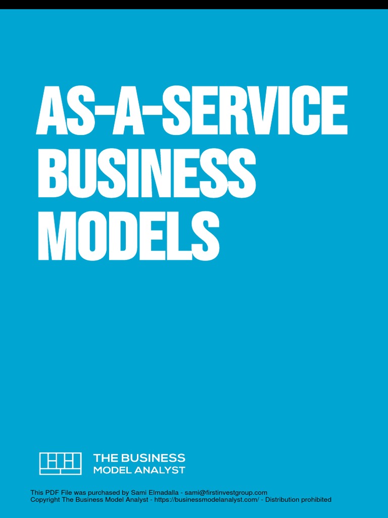 As-a-Service Business Models | PDF