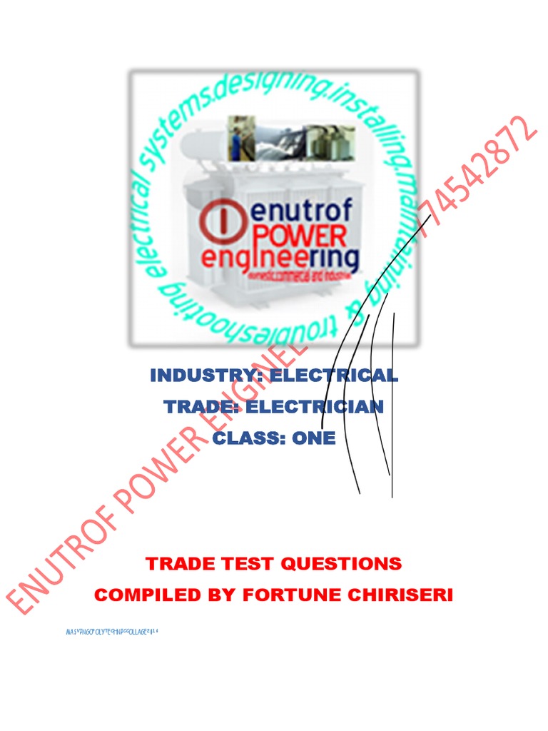Trade Test Questions-1 PDF | PDF | Elevator | Manufactured Goods